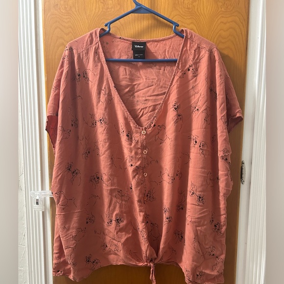 Disney | Tops | Disney Terracotta Buttondown Blouse | Poshmark